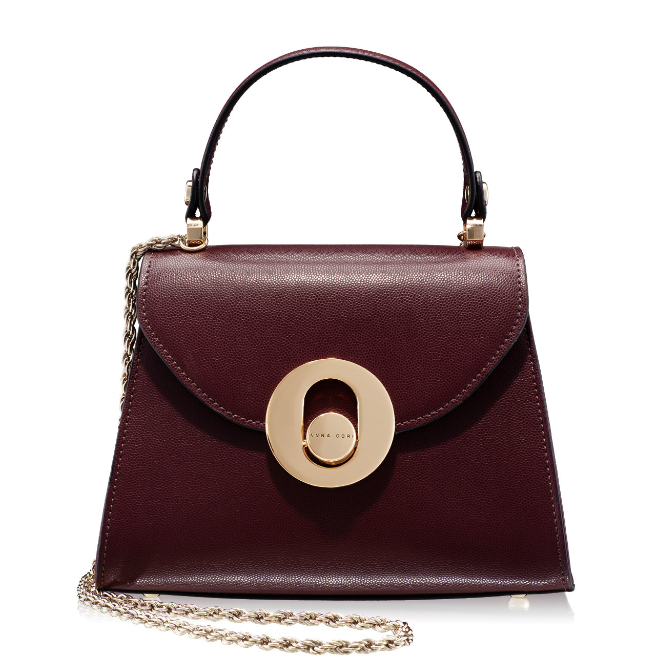 HandBag MARY VITELLO STAMP BORDO - ANNA CORI